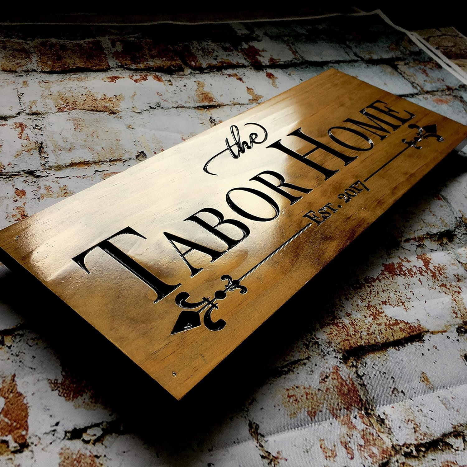 Wooden Sign Address Sign Welcome Family Cabin Established Sign ...
