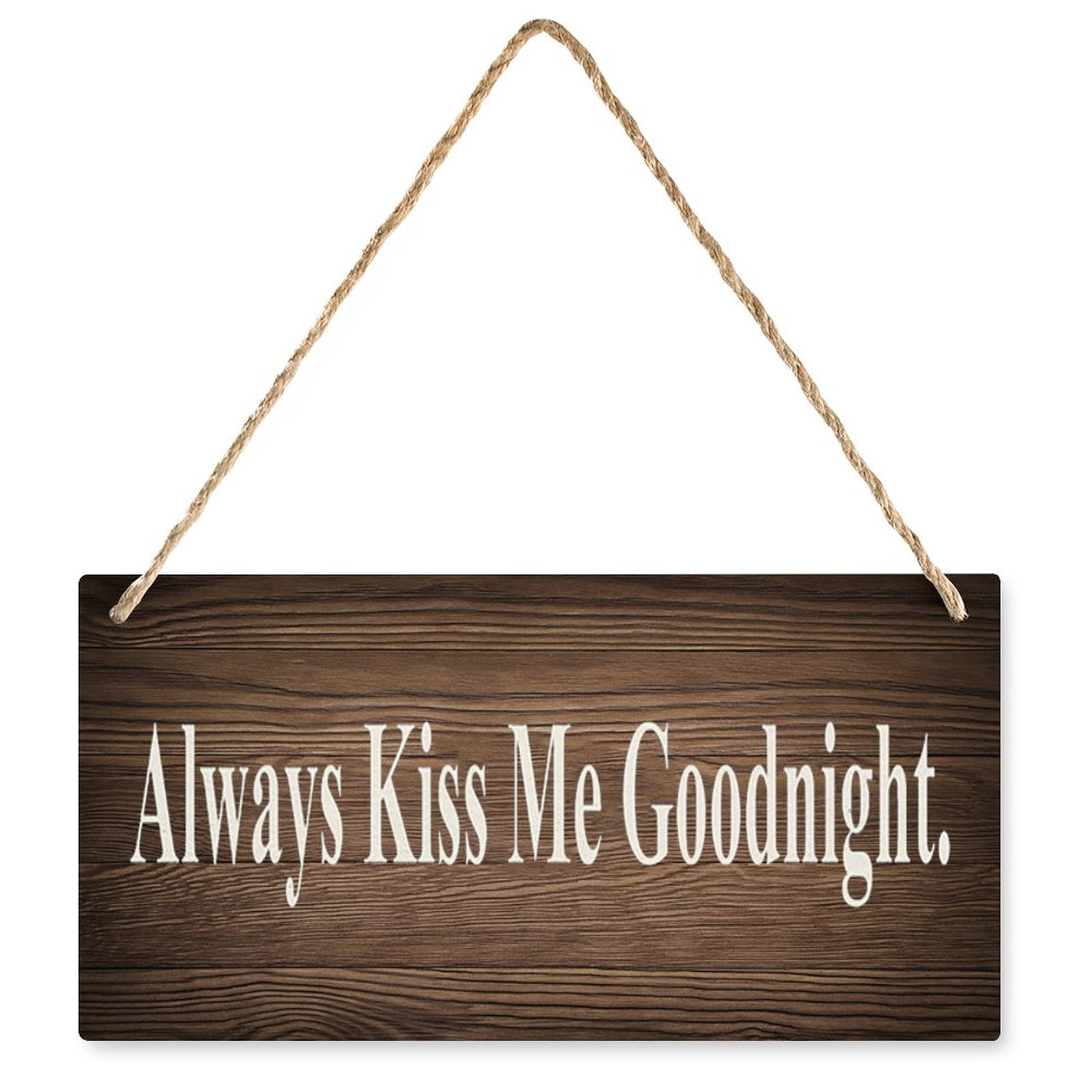 Wooden Sign Always Kiss Me Goodnight Wood Sign Decor Home Vintage Wood ...