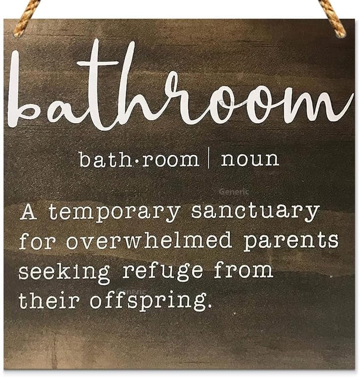 Wooden Sign Art Decor Bathroom Definition Sign Parents Bathroom Sign ...