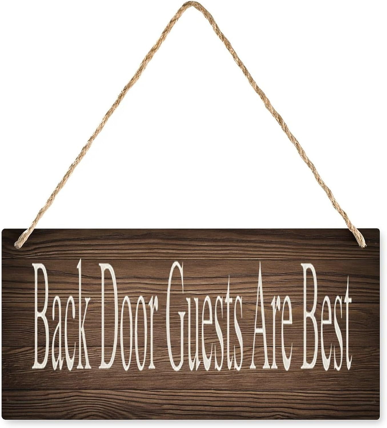 Wooden Sign Back Door Guests Are Best Wood Sign Decor Home Vintage Wood ...