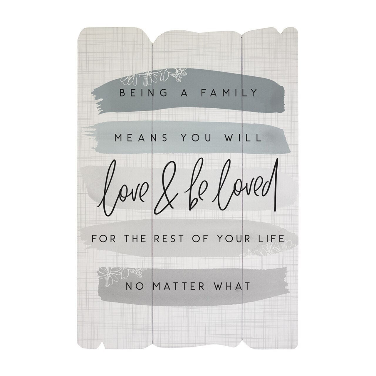 Wooden Sign Being a Family means you will love and be loved - Faux ...