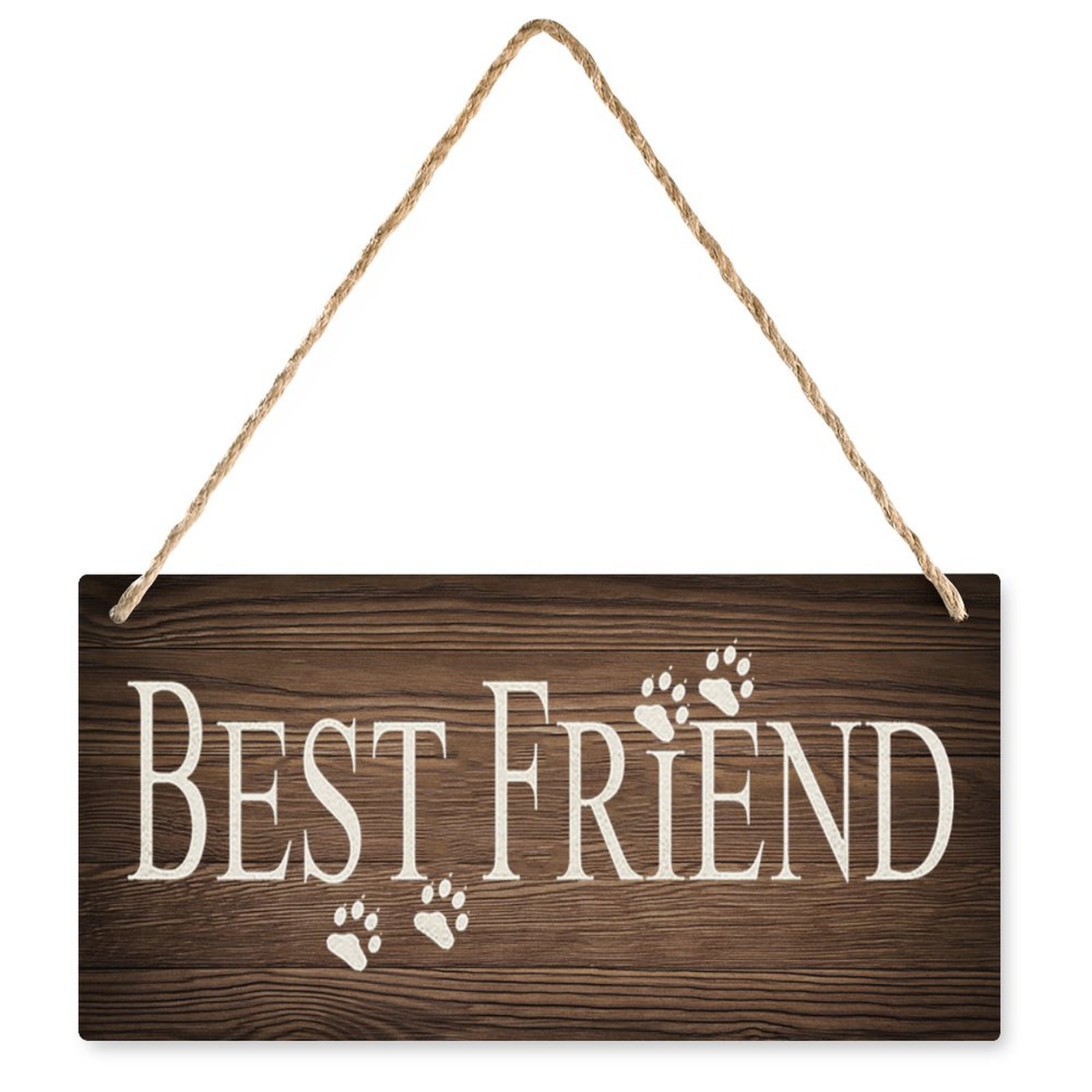 Wooden Sign Best Friend With Paw Prints Wood Sign Decor Home Vintage ...