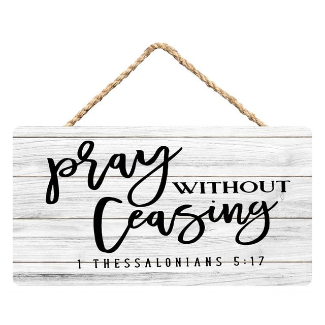 Wooden Sign Decor Pray Without Ceasing Wood Plaque Wall Sign For Home ...