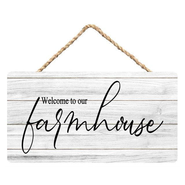 Wooden Sign Decor Welcome To Our Farm House Wood Plaque Wall Sign For ...
