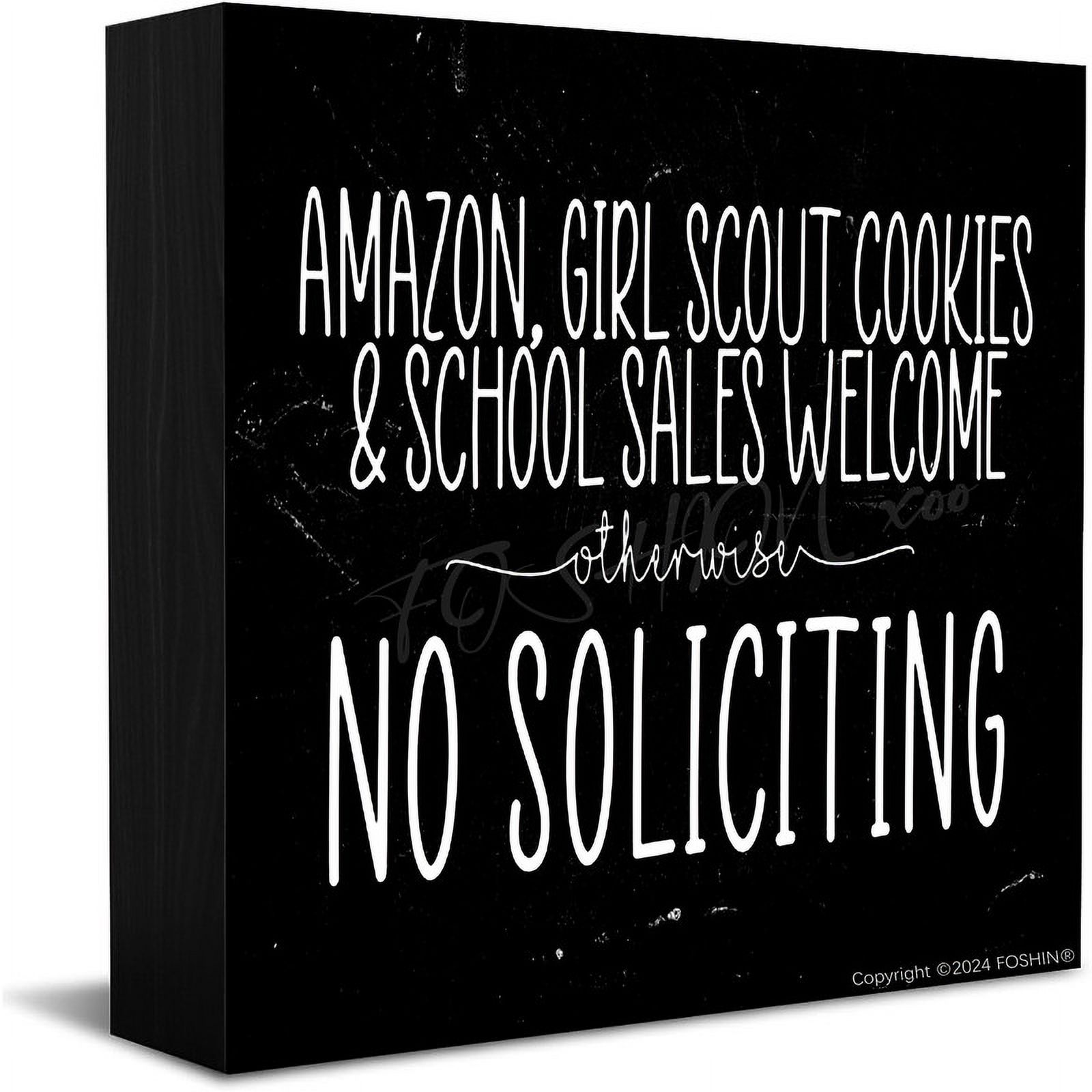 Wooden Sign Digital Absolutely No Soliciting Sign Welcome Sign Door ...