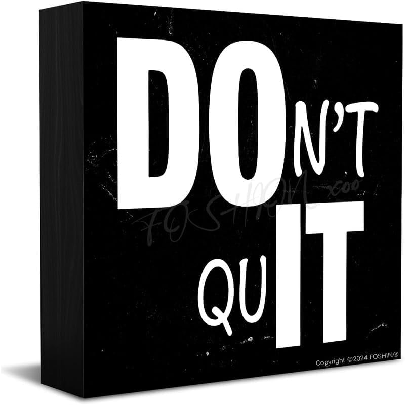 Wooden Sign Dont Quit Wood Signs Home Decor Signs With Sayings Wooden ...