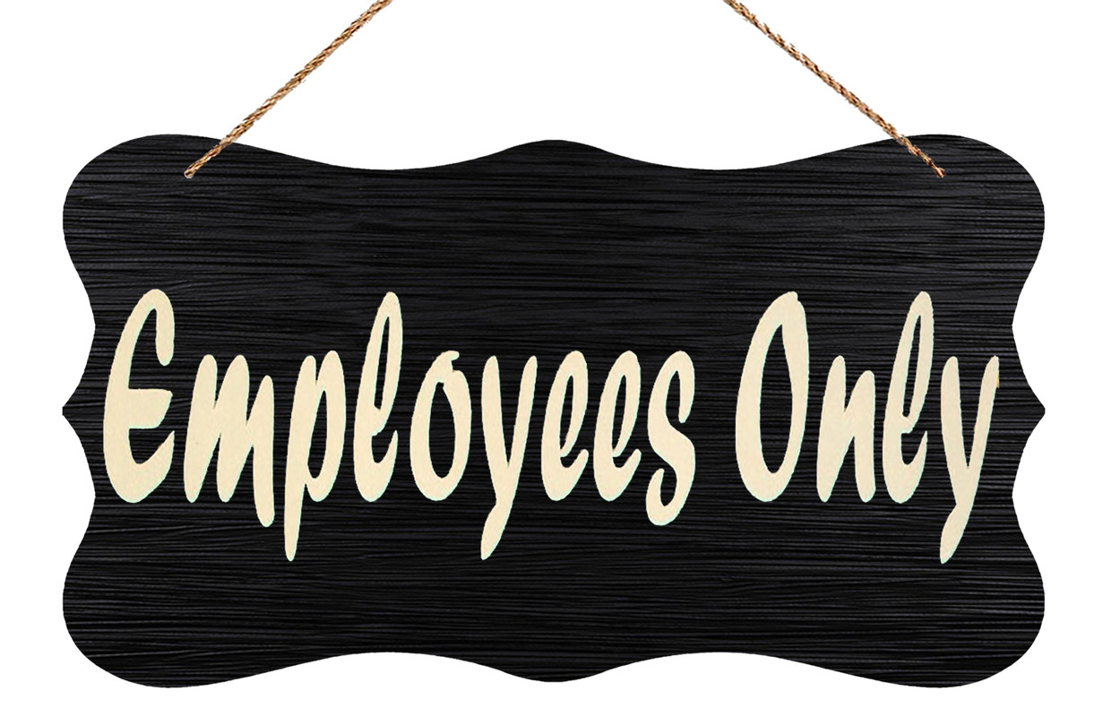 Wooden Sign Employees Only Wood Staff Business Sign Wooden Sign For ...