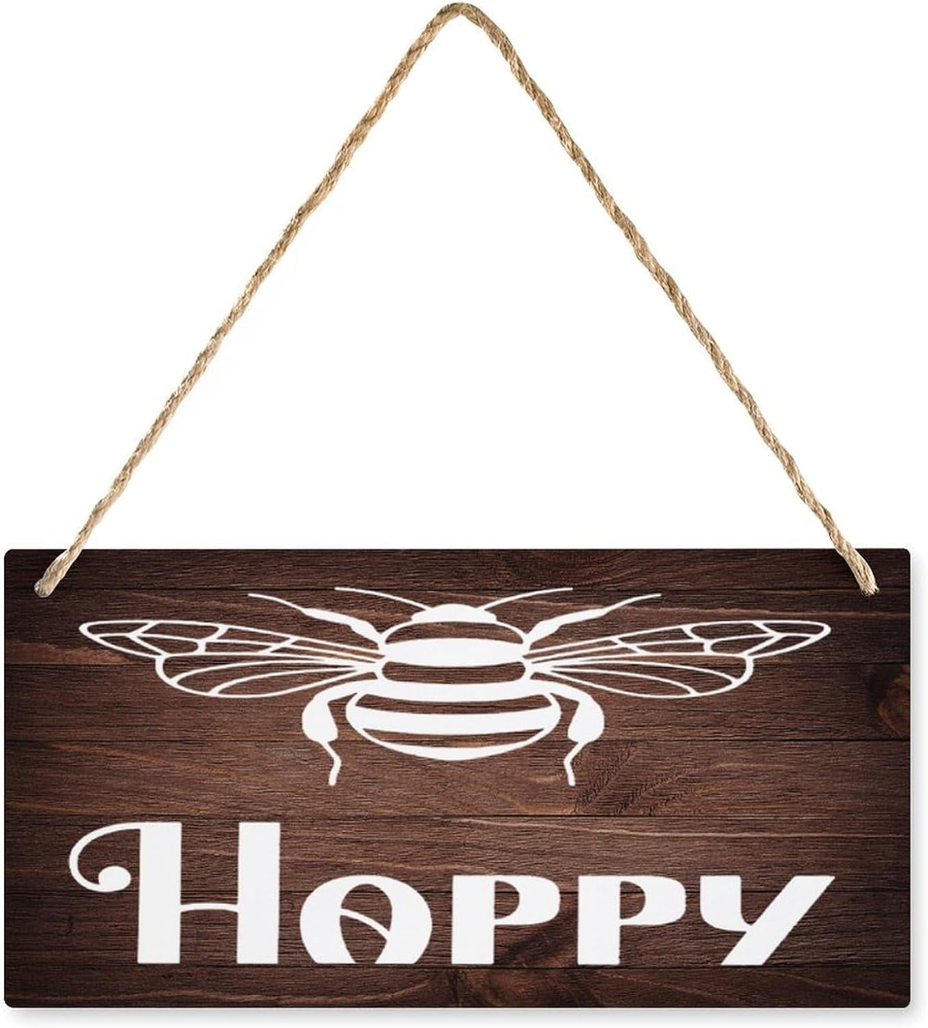 Wooden Sign For Front Door Bee Happy Wood Sign Plaque Decor,Farmhouse ...