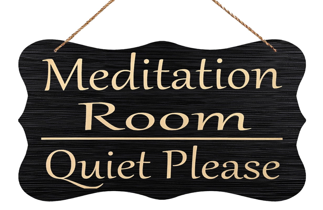 Wooden Sign For Front Door Meditation Room Quiet Please Wood Namaste ...