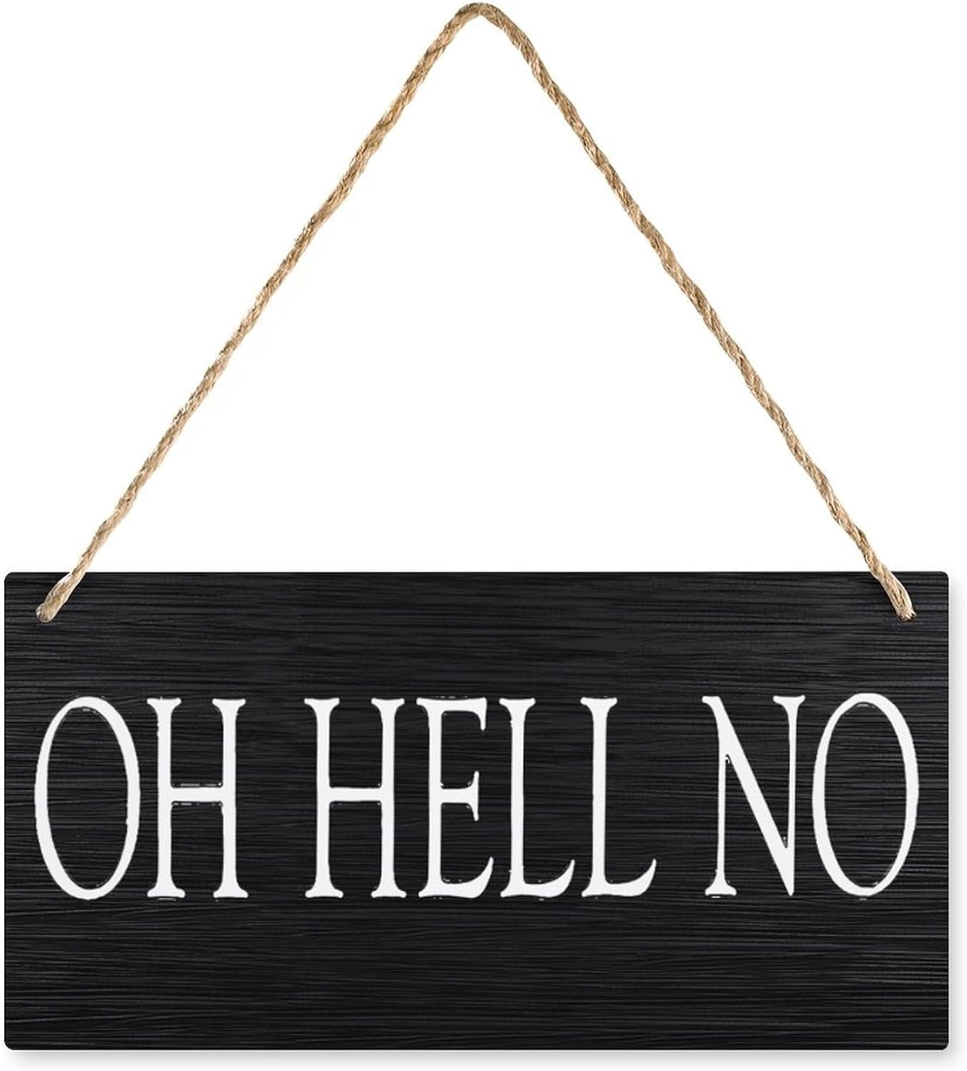 Wooden Sign For Front Door Oh Hell No Foul Language Sign Funny Sign ...
