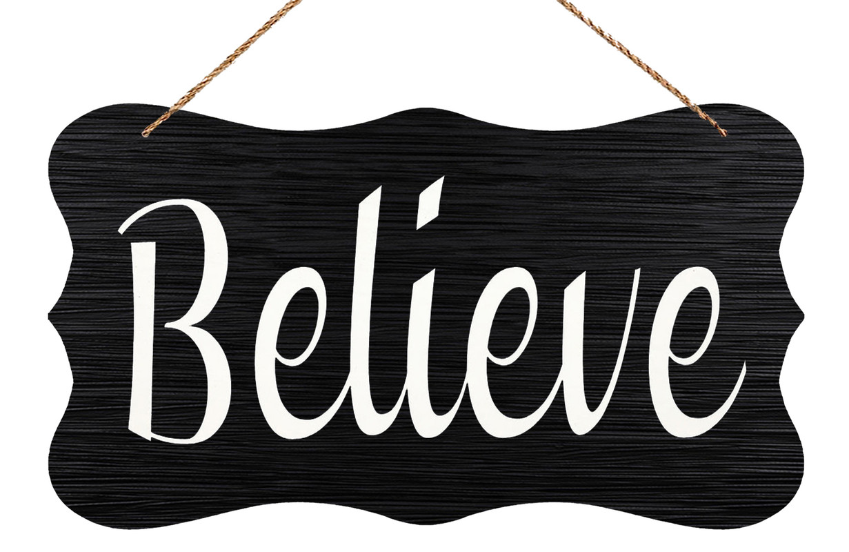 Wooden Sign For Front Door Outside Believe Wood Blessings Inspire Sign ...