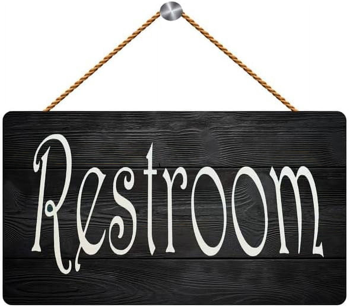 Wooden Sign For Front Door Restroom Choose Color Custom Bathroom Toilet ...