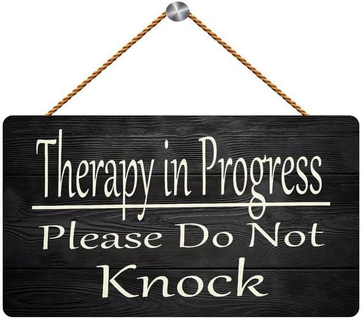Wooden Sign For Front Door Therapy In Progress Please Do Not Knock ...