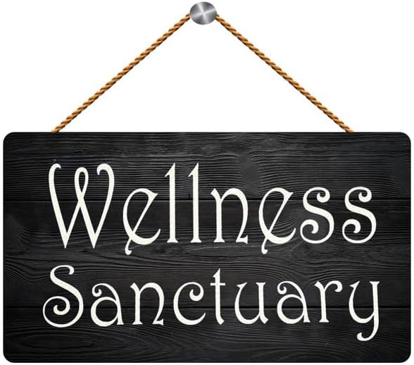 Wooden Sign For Front Door Wellness Sanctuary Wood Sign Namaste Yoga ...