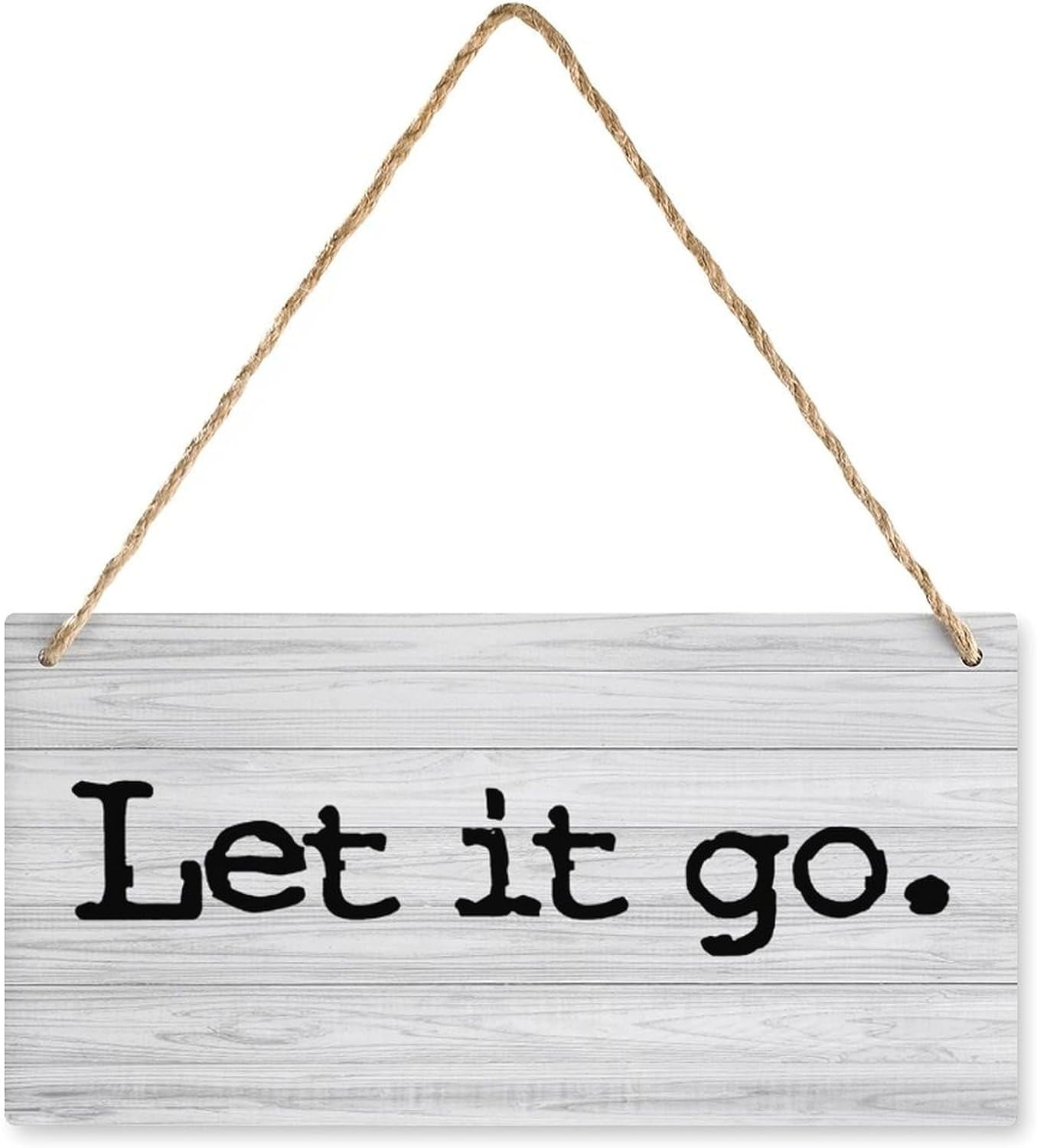 Wooden Sign For Front Door Outside Let It Go Hanging Wooden Door Sign ...