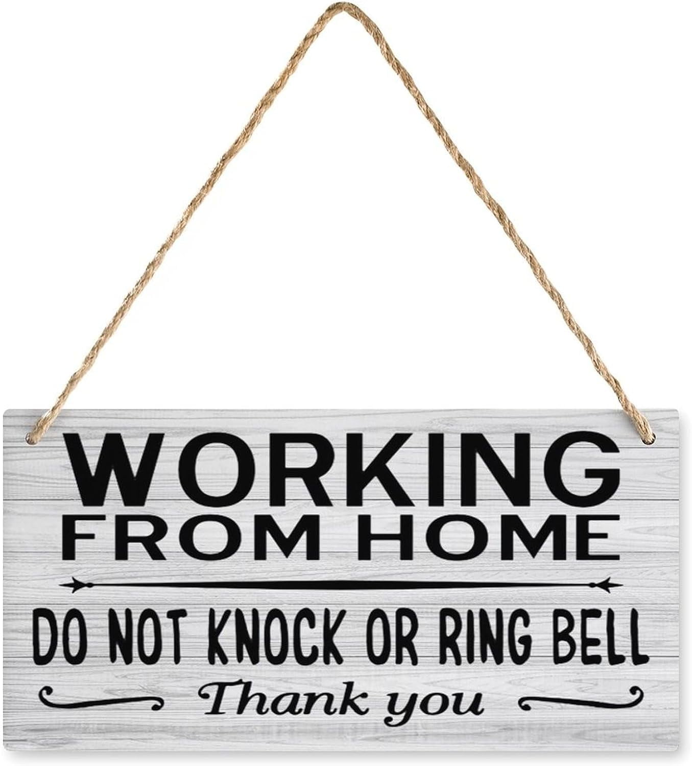Wooden Sign For Front Door Working From Home Sign Do Not Knock Or Ring ...