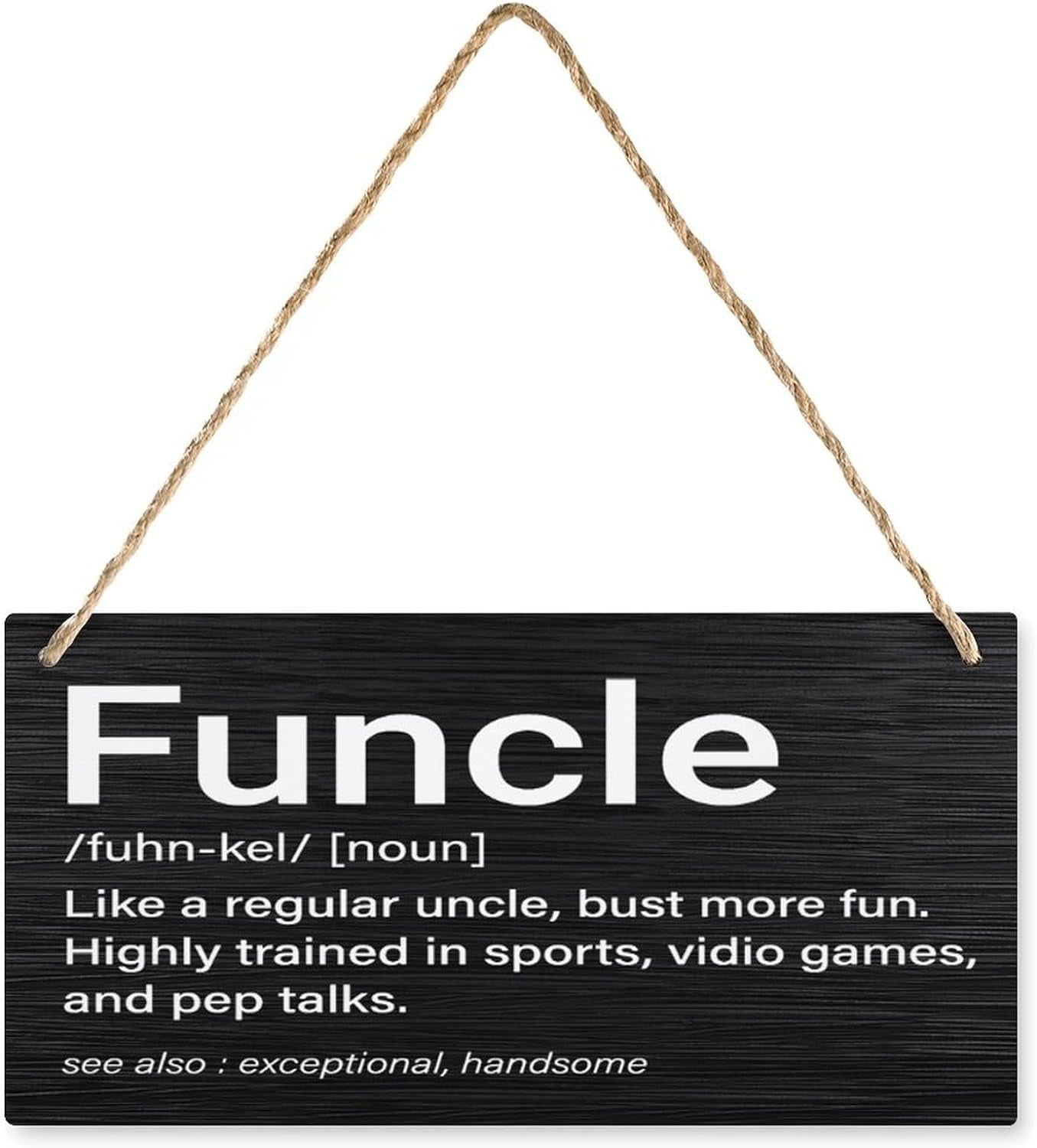 Wooden Sign Funcle Definition Funcle Funny Saying Quote Perfect Sign ...