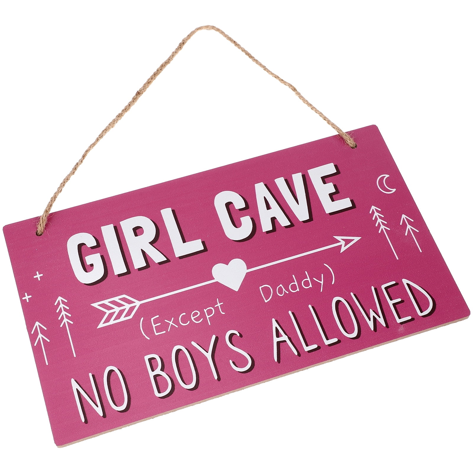 Wooden Sign Girl Bedroom Wall Decor Rope Decorations Teen House Number ...