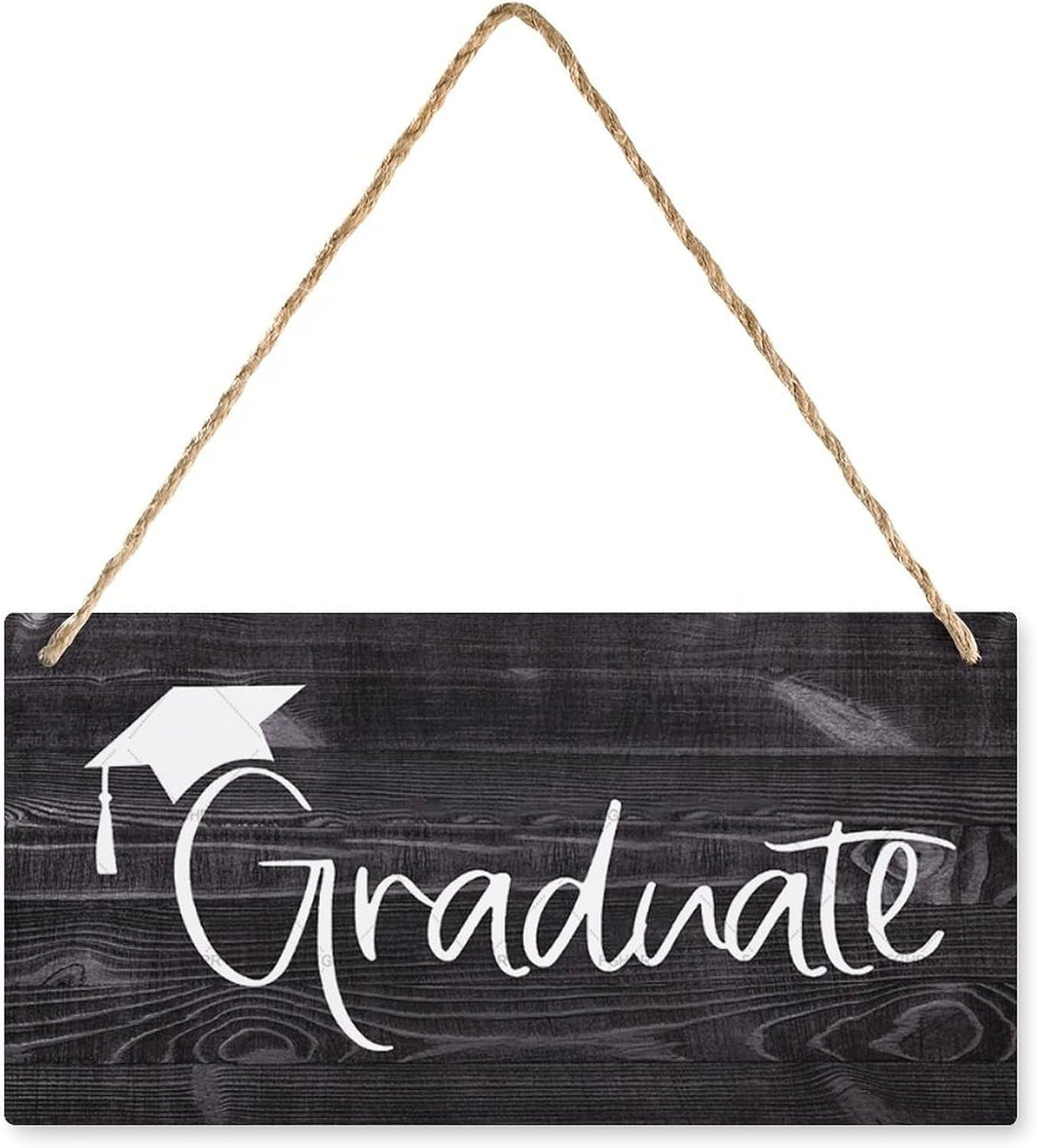 Wooden Sign Graduate with Cap - Graduation Sign Wooden Decorations Wall ...