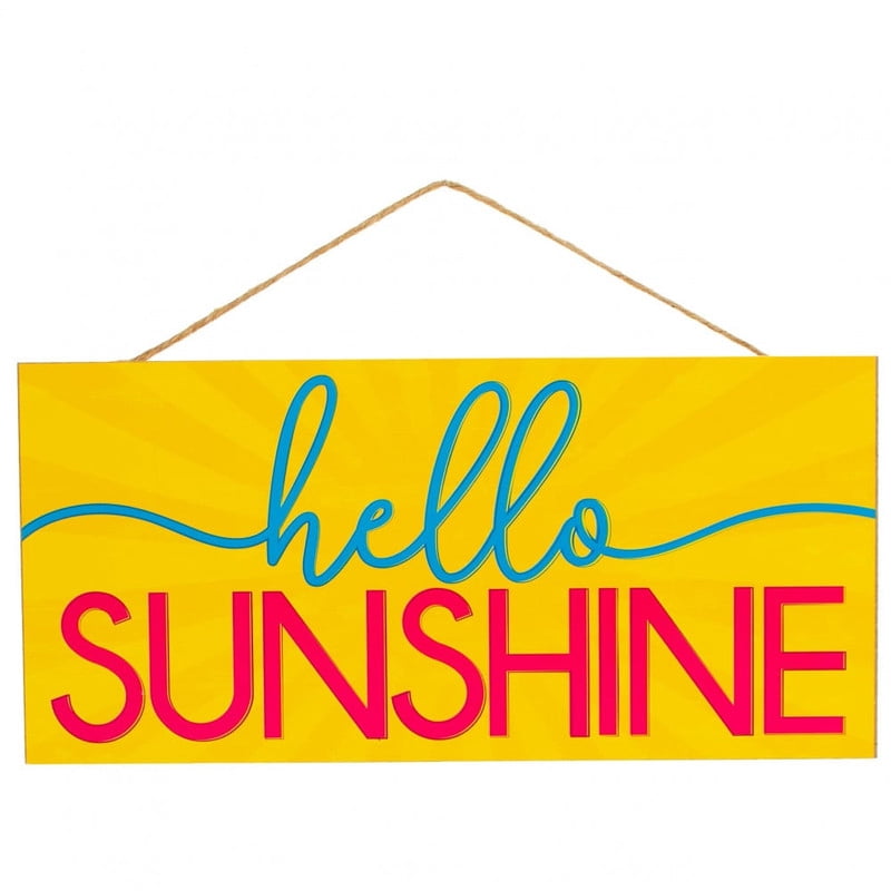 Wooden Sign Hello Sunshine Wall Decor Office Decor Wall Plaques Wooden ...