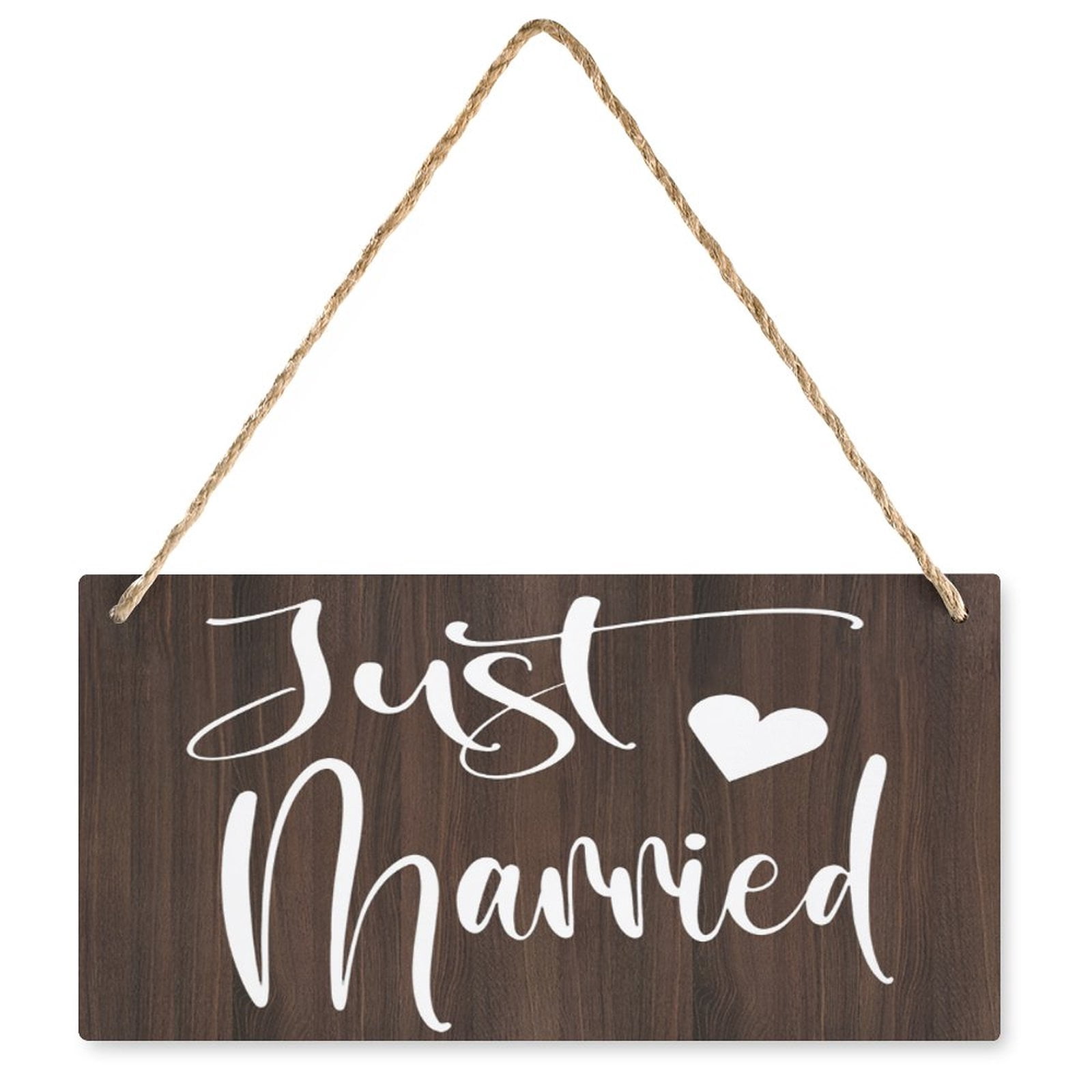Wooden Sign Just Married Wedding Wall Art Inspirational Wall Decor For ...