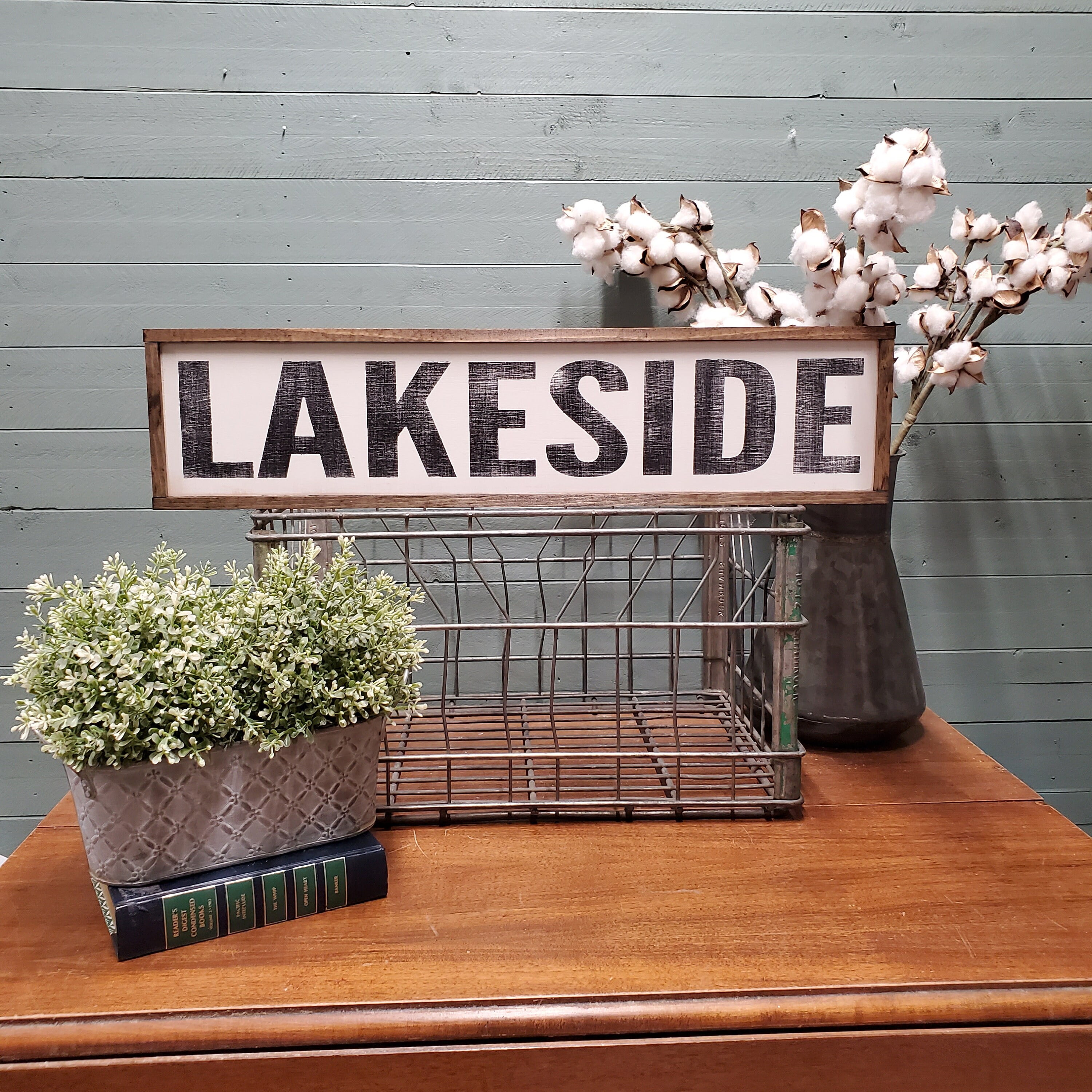 Wooden Sign Lakeside Lake House Sign, Coastal Decor, Modern Cottage ...
