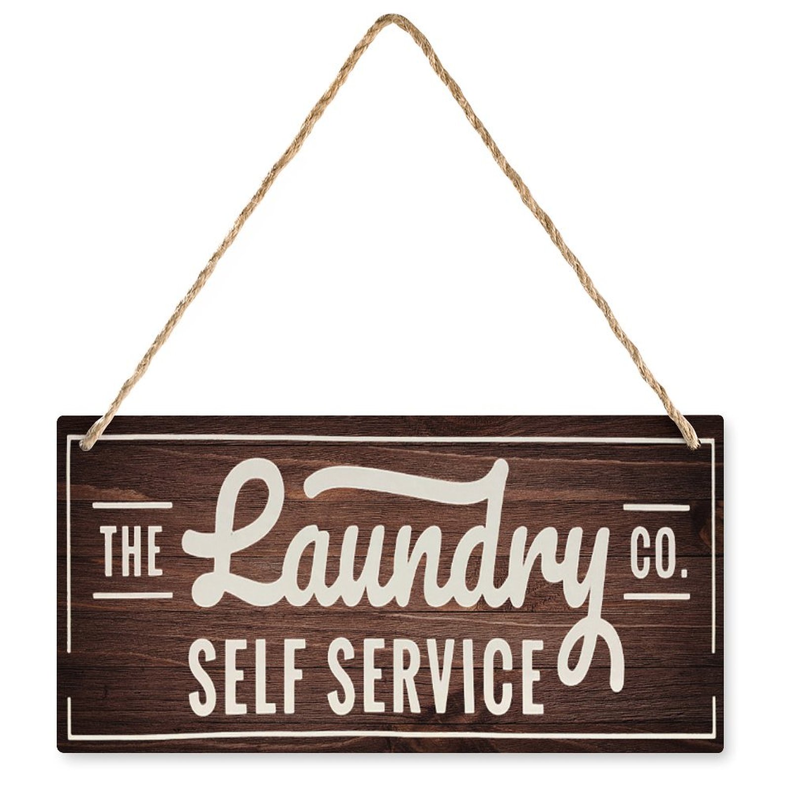 Wooden Sign Laundry Co. Self Service Wooden Sign Rustic Wood Wall ...