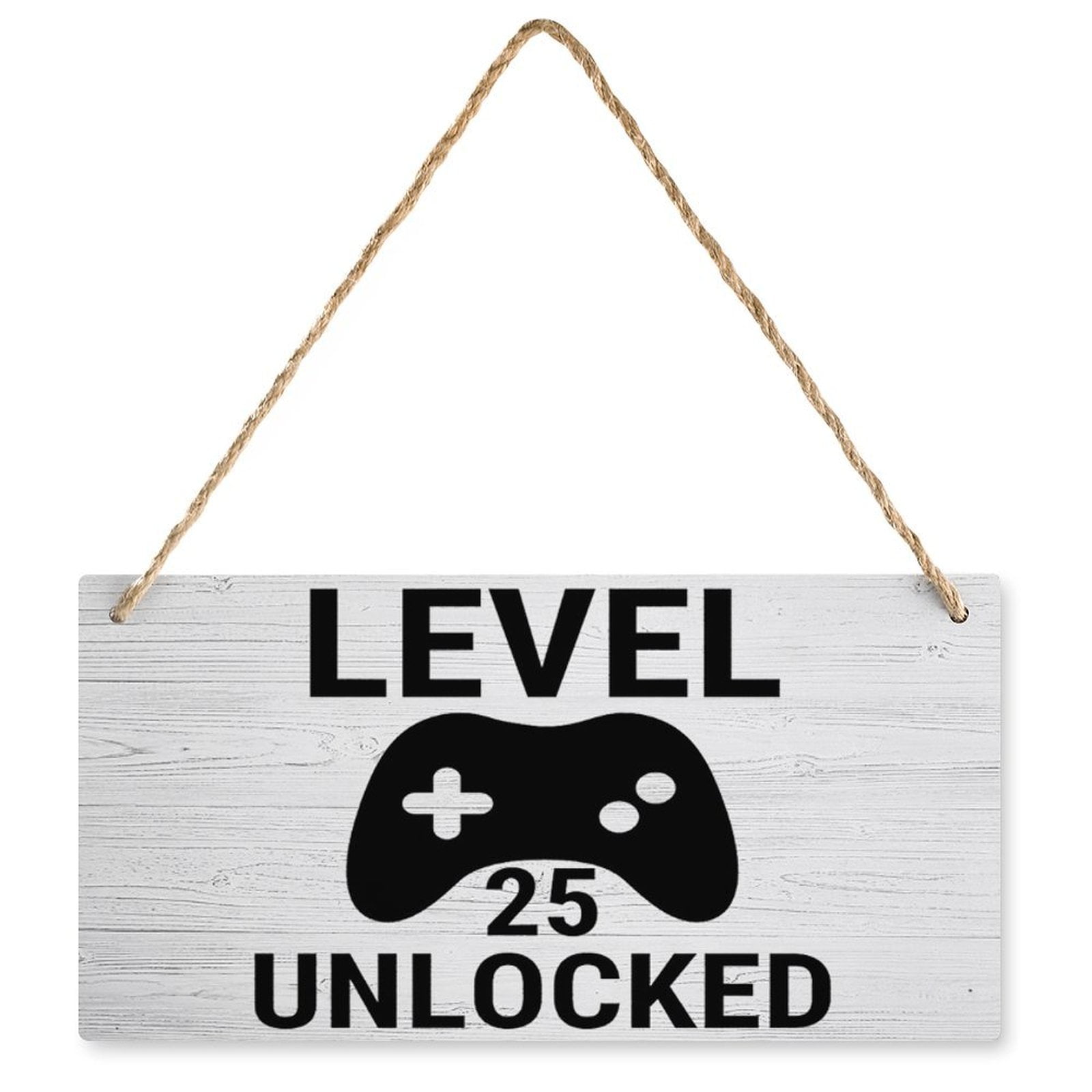 Wooden Sign Level 25 Unlocked Gamer Birthday 25Th Birthday Home ...