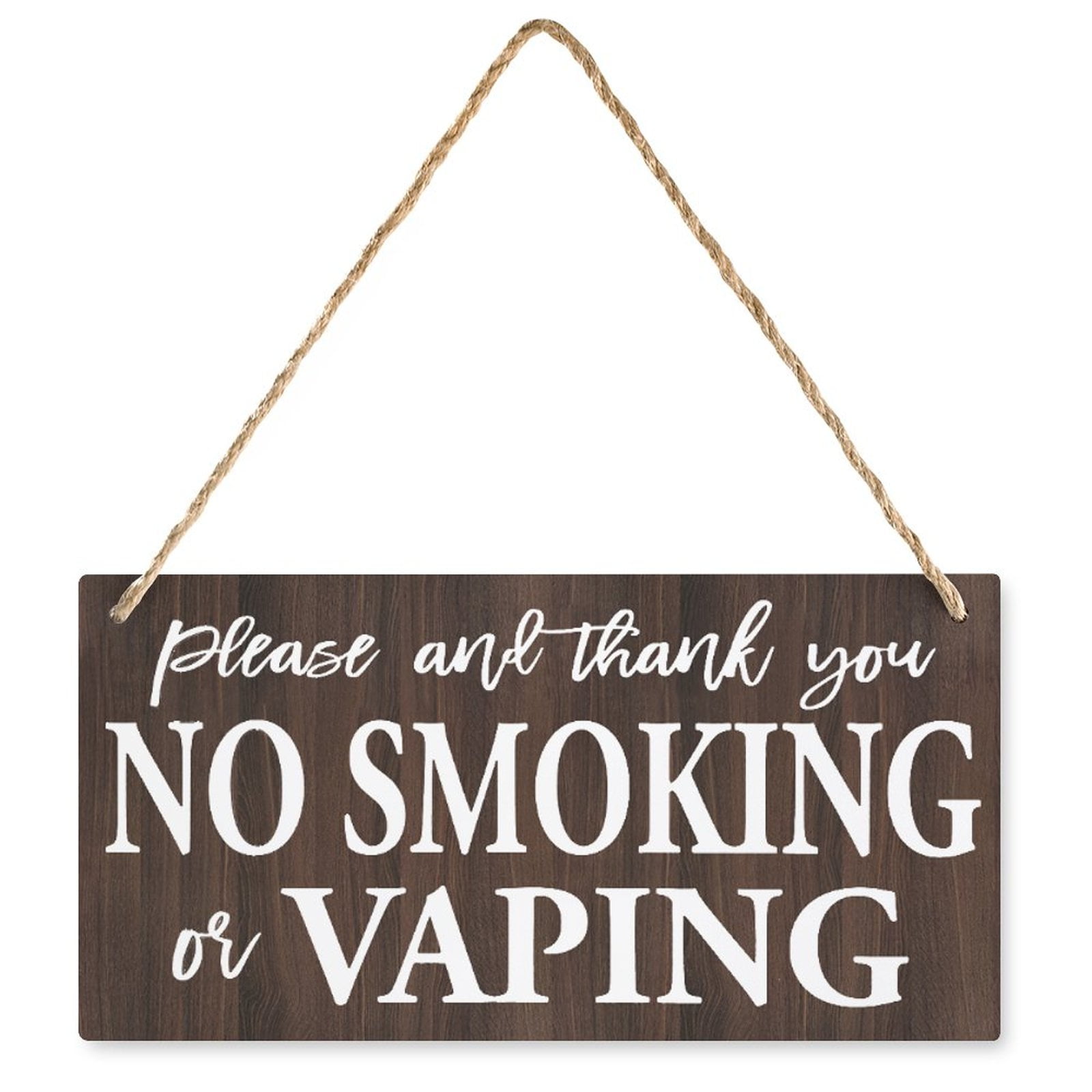 Wooden Sign No Smoking Or Vaping Sign Please And Thank You Wood Door ...