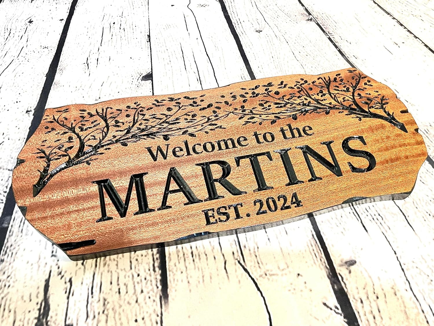 Wooden Sign Outdoor Cabin Sign Cabin Sign Family Name Signs - Walmart.com