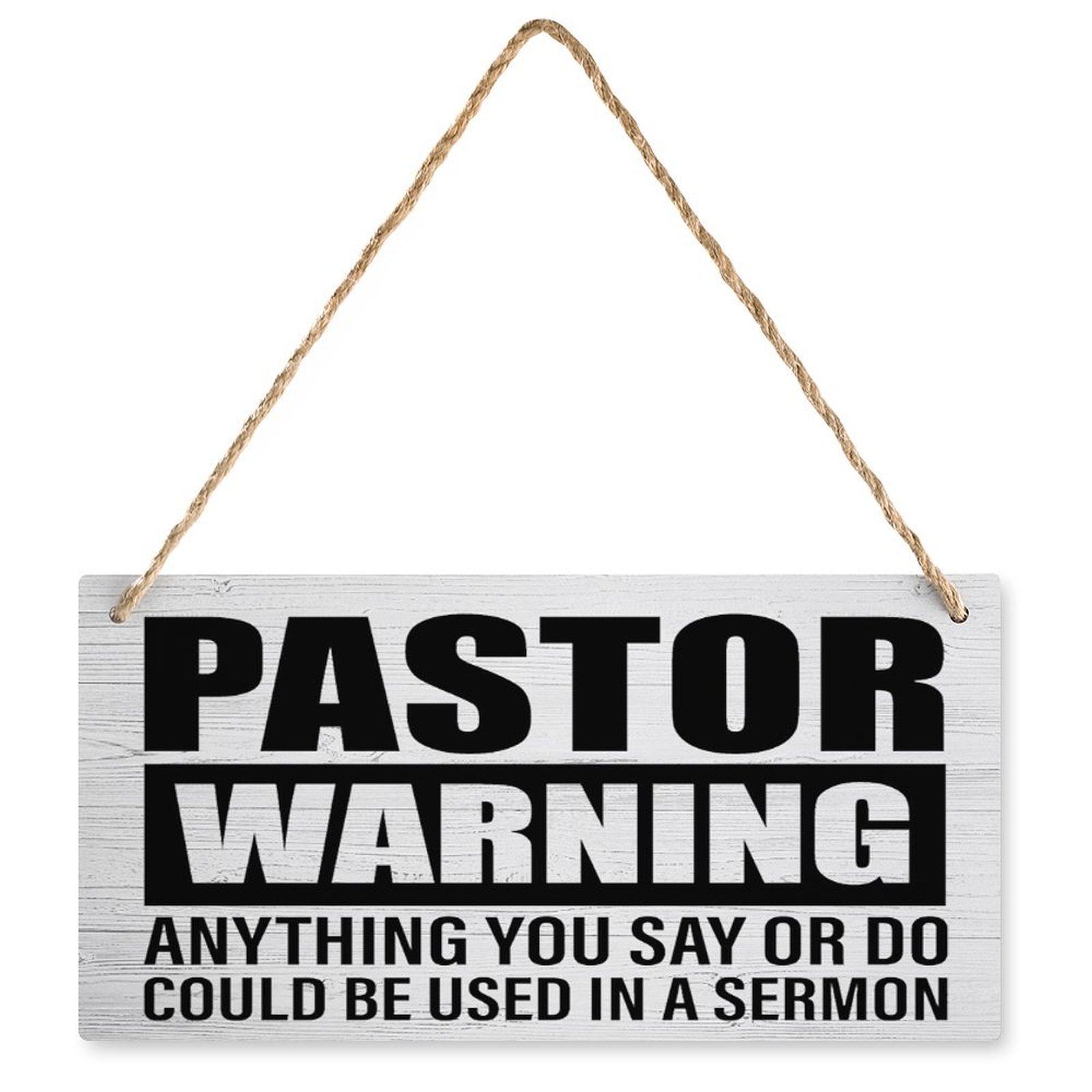 Wooden Sign Pastor Warning Home Decorative Printed Wood Wall Art Sign ...