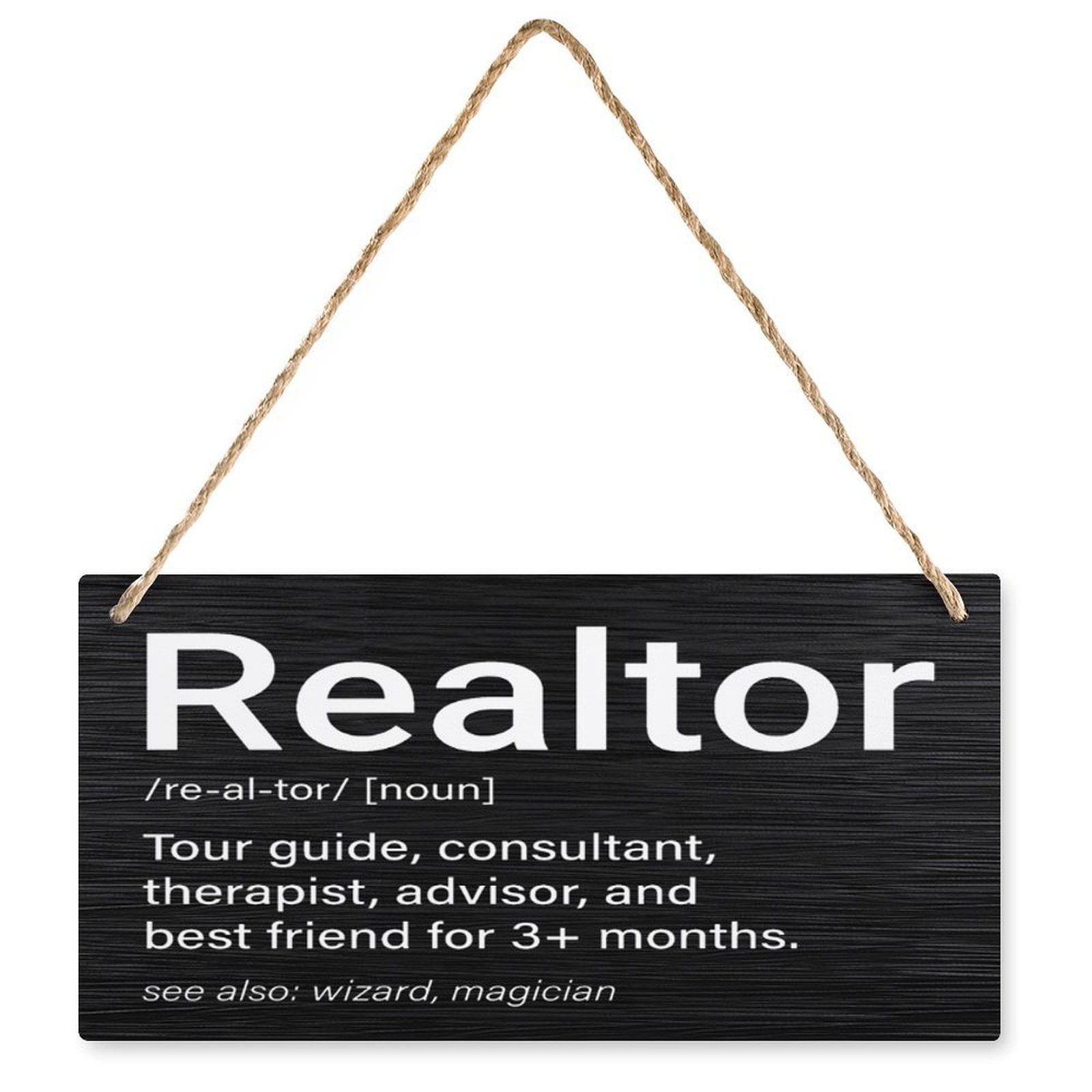 Wooden Sign Realtor Definition Funny Realtor Sign Wooden Decorations ...