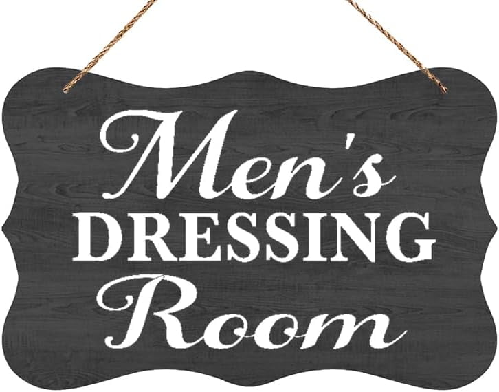 Wooden Sign Room Decorations Dressing Room Sign Mens Womens Set Of Two ...