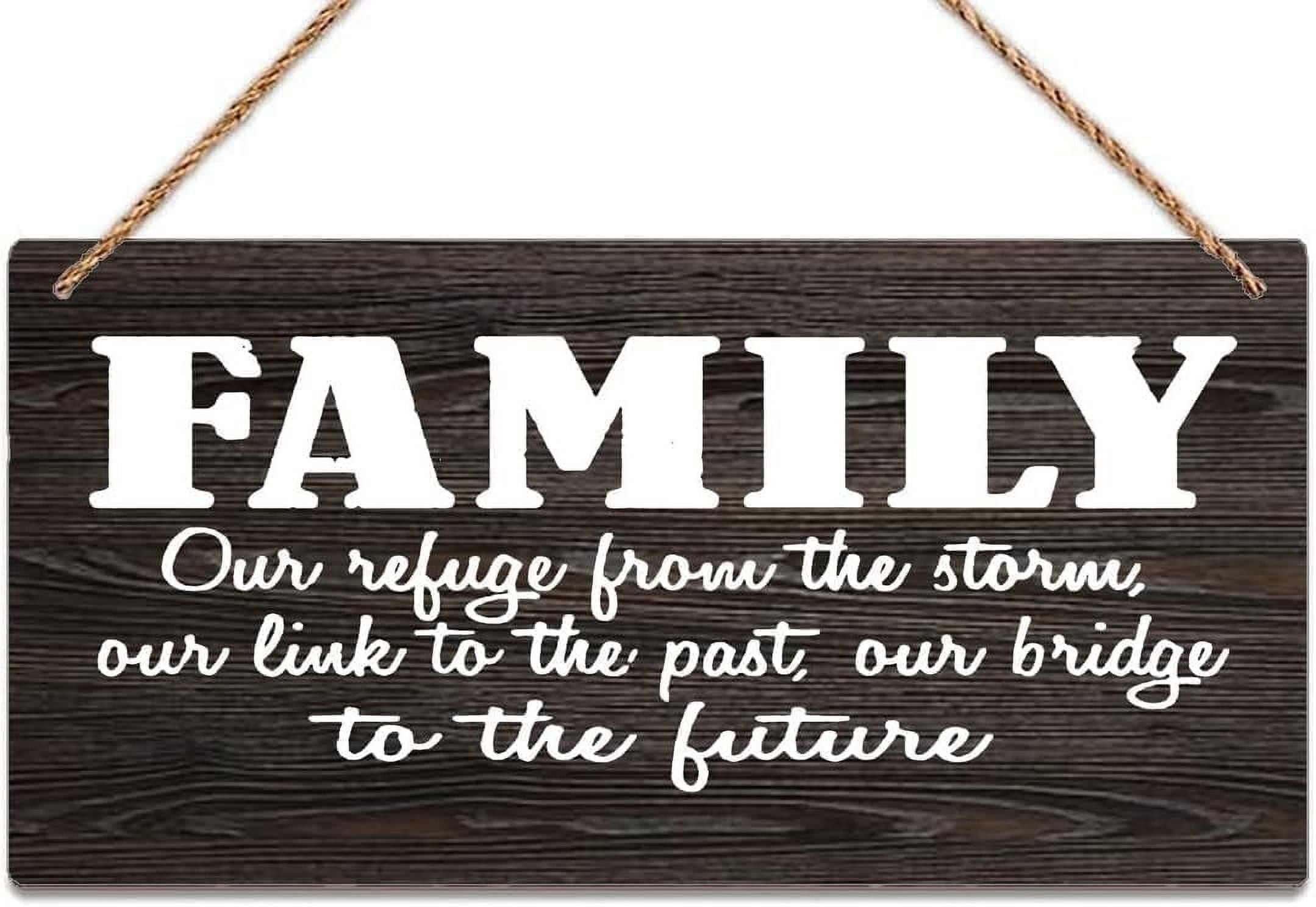 Wooden Sign Room Decorations Family Our Refuge From The Storm Our Link ...