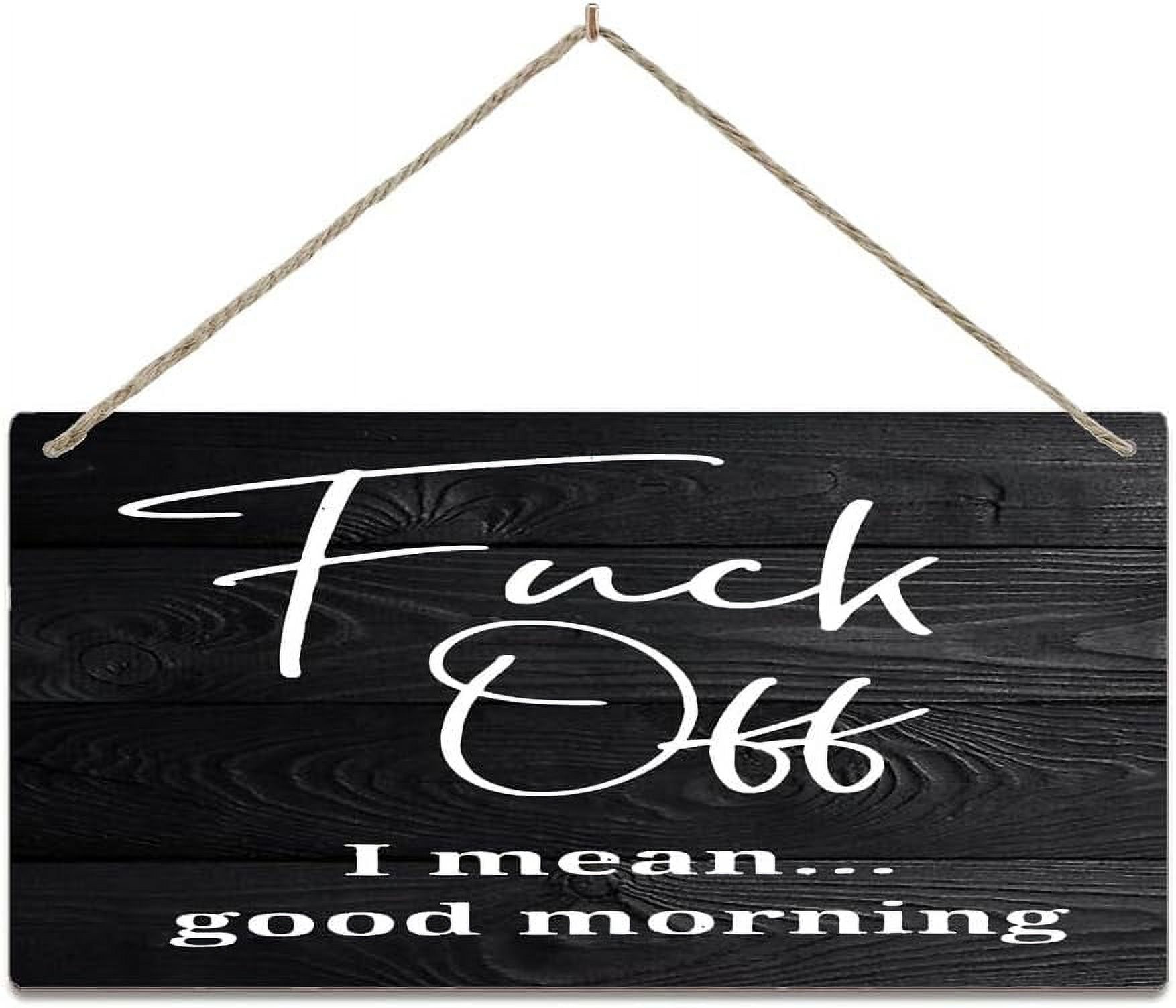 Wooden Sign Room Decorations Funny Kitchen Signs Good Morning ...