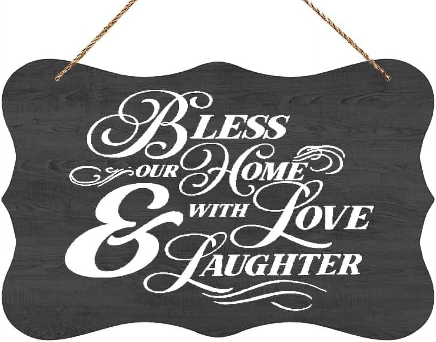 Wooden Sign Room Decorations Home Blessing Quote Wall Plaque Sign Home ...