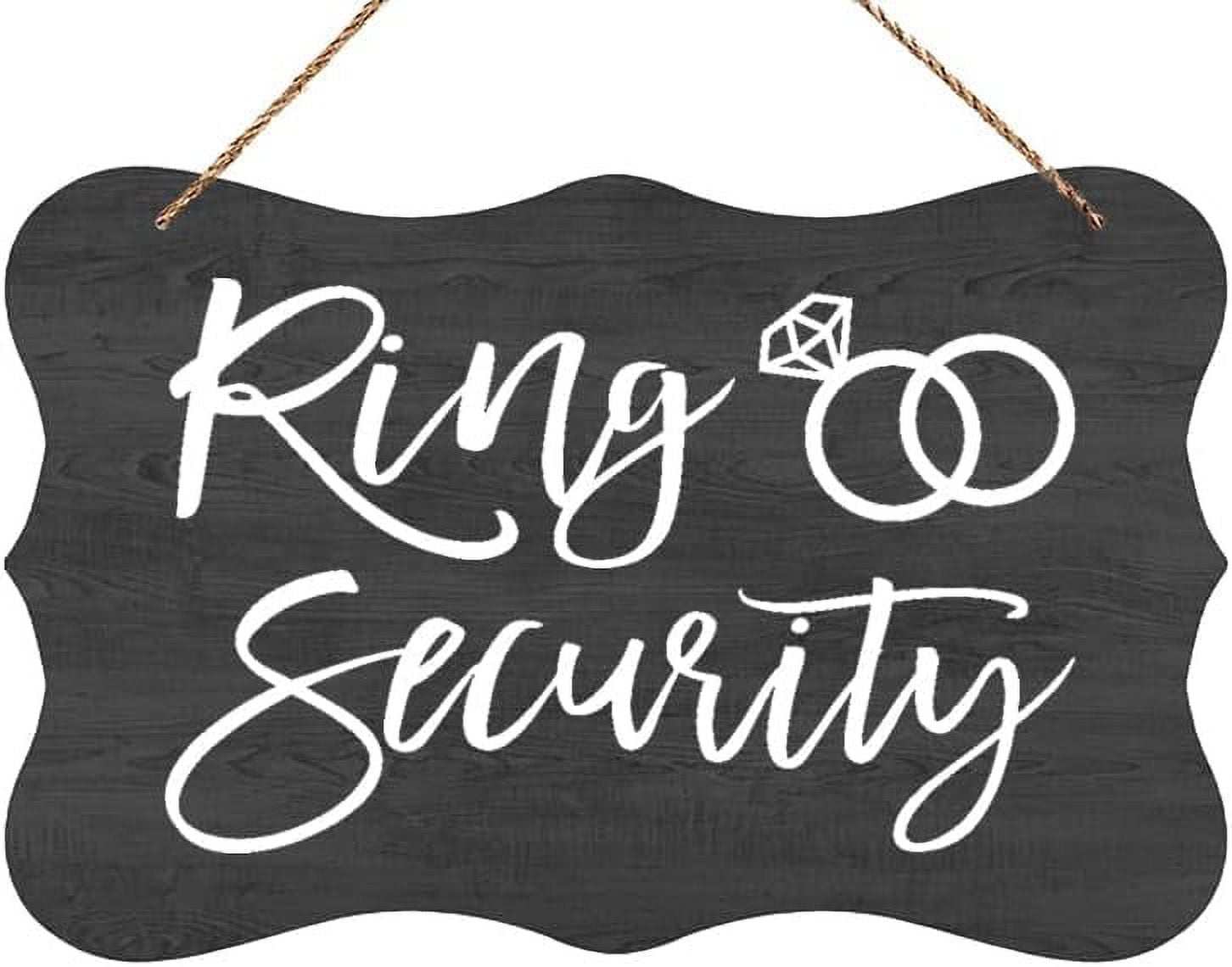 Wooden Sign Room Decorations Ring Security Sign Wedding Decor Fun Ring ...