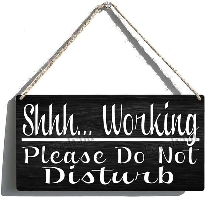 Wooden Sign Room Decorations Signboard Shhh Working Please Do Not ...