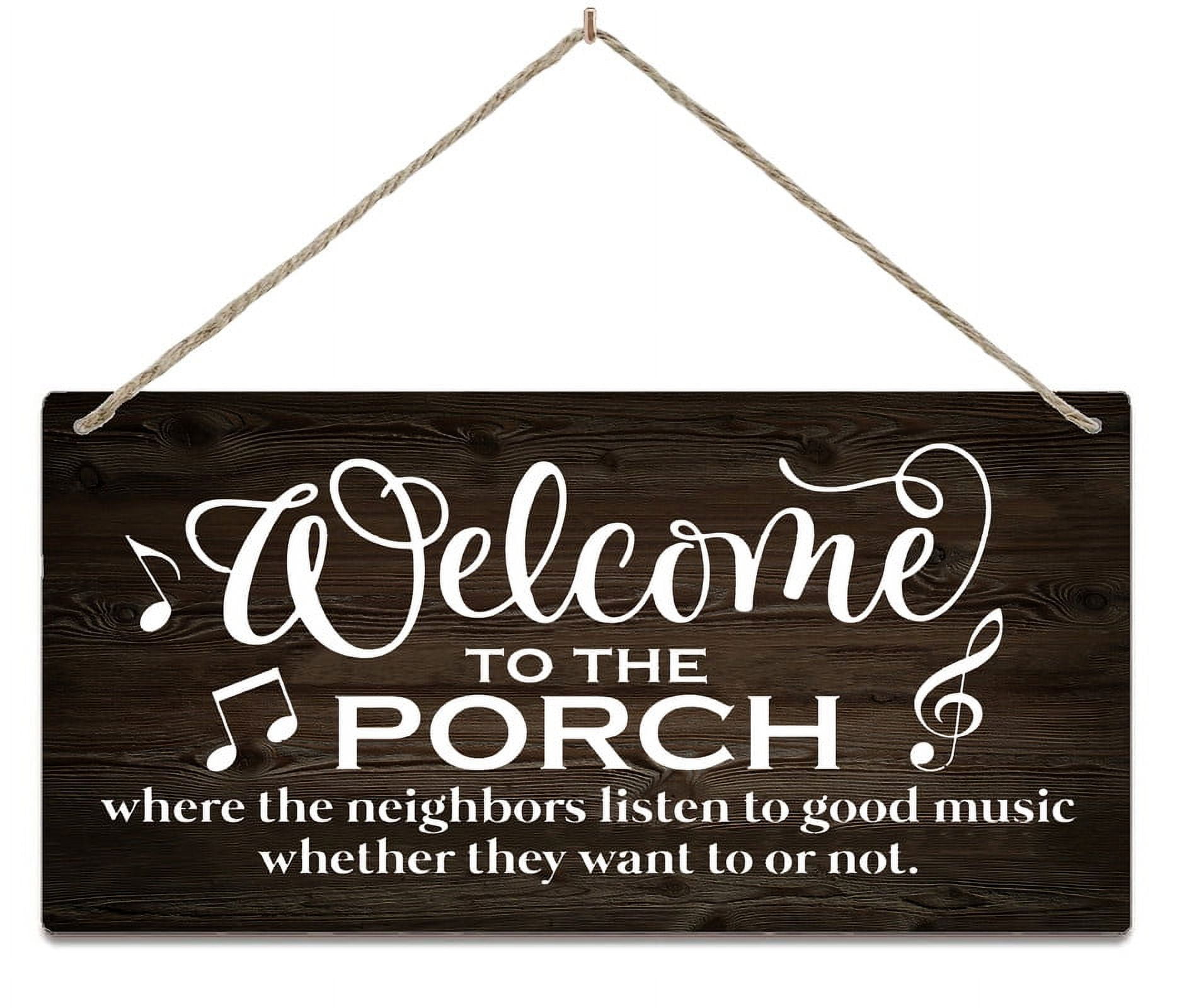 Wooden Sign Room Decorations Welcome To The Porch Personalized Wooden ...