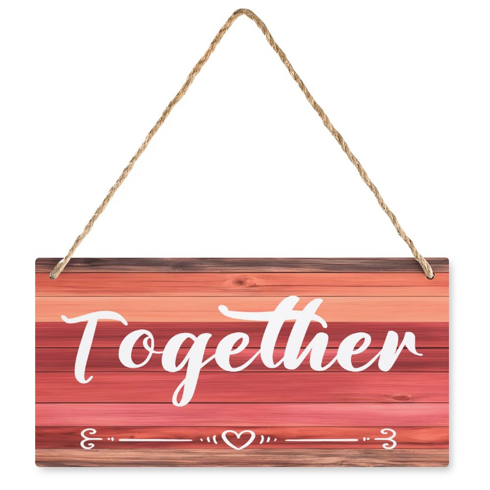 Wooden Sign Together Wall Decor Sign Wall Art Rustic Vintage For ...