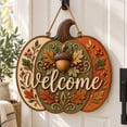 Wooden Sign Welcome Fall 3D Pumpkin and Sunflower Front Door Hanger ...