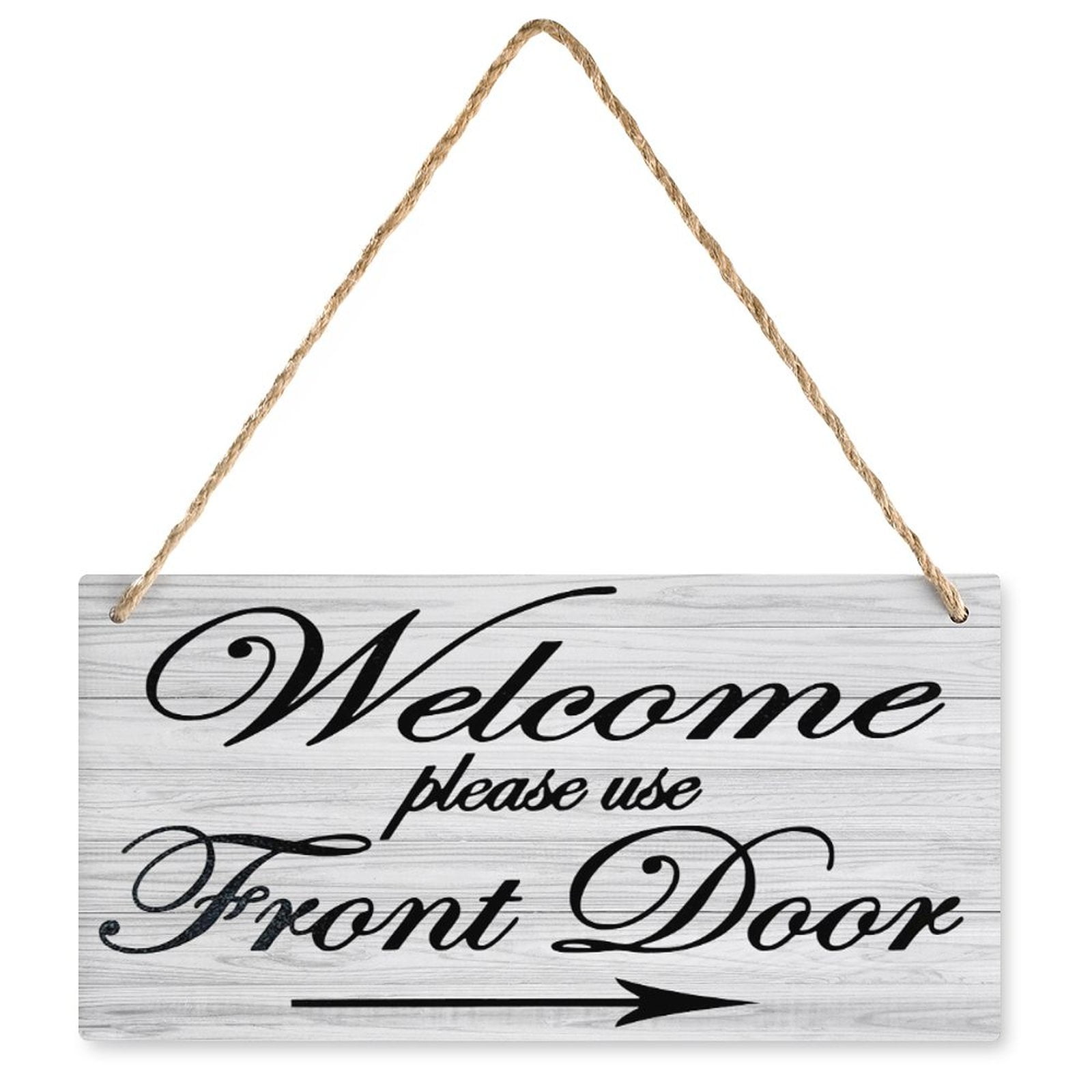 Wooden Sign Welcome Please Use Front Door Sign Back Door Side Door ...
