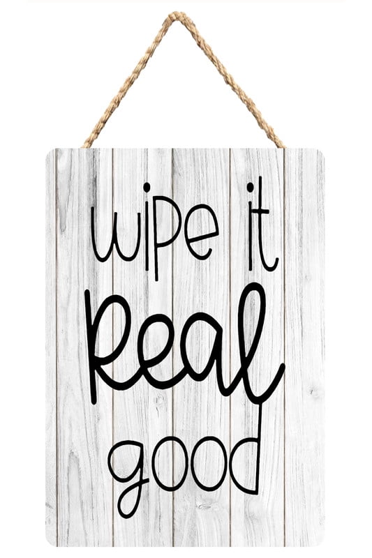 Wooden Sign Wipe It Real Good Wood Plaque Hanging Wall Signs For Home ...