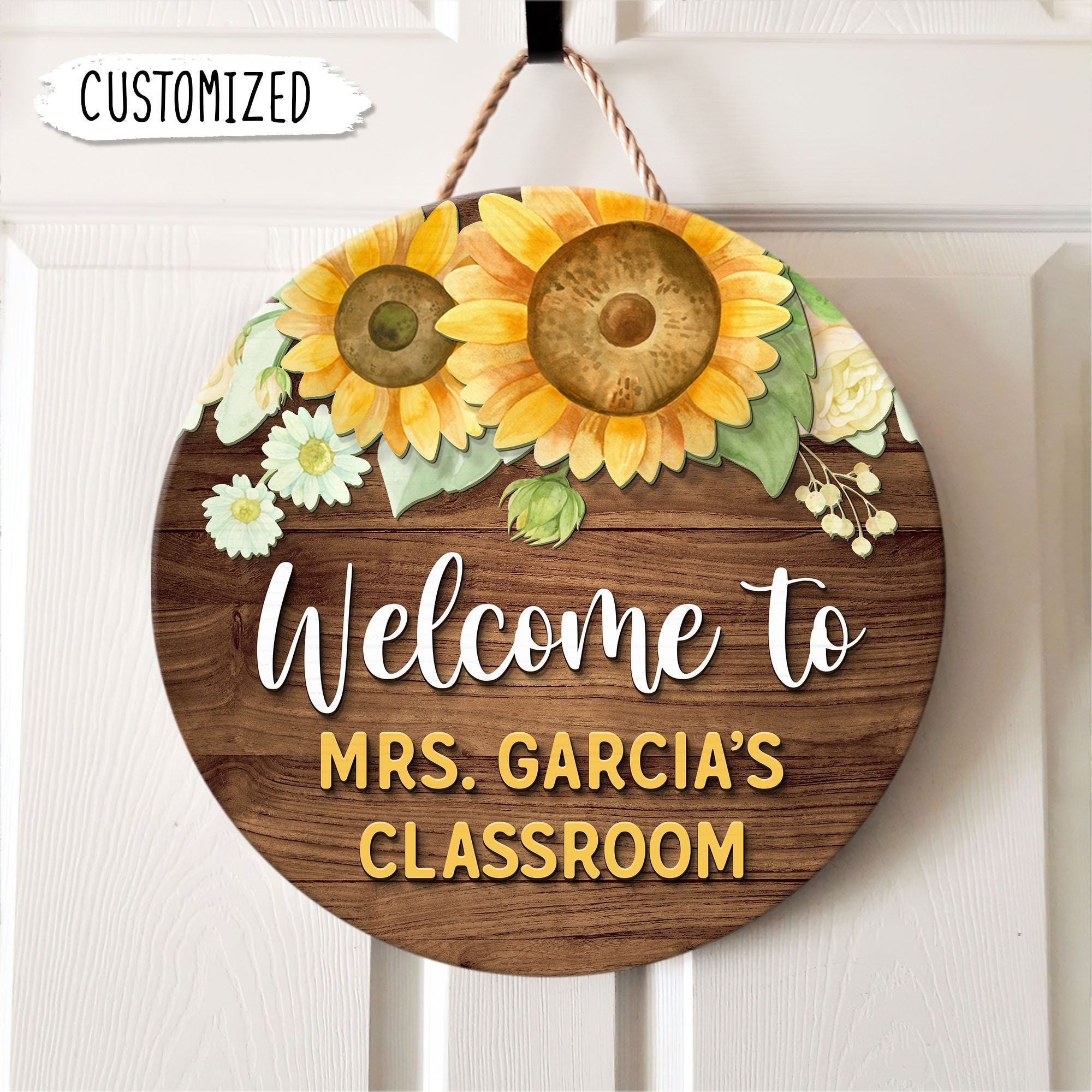 Wooden SignClassroom Door Sign, Teacher Door Sign, Teacher Appreciation ...