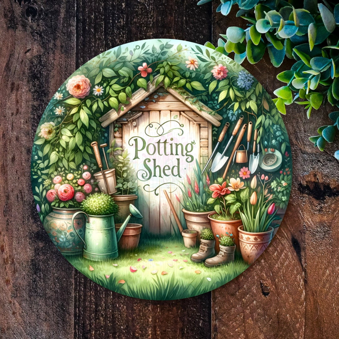 Wooden SignGarden PotWoodg Shed Wood Sign, Gardener's gift, Garden ...