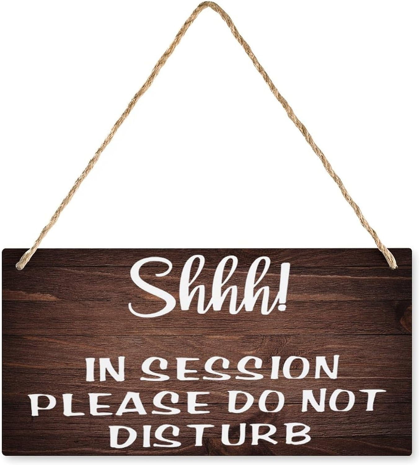 Wooden Signs Decor Shhh... In Session Do Not Disturb Funny Hanging Wood ...