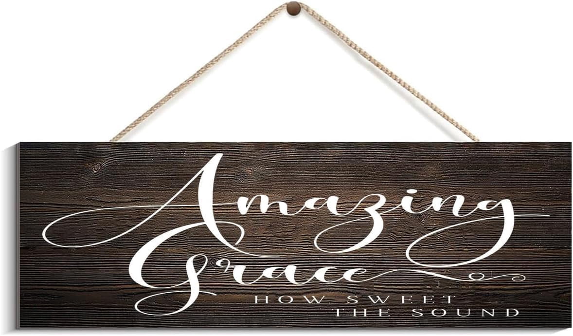 Wooden Signs For Home Decor Wall Amazing Grace Sign Grace Wooden ...