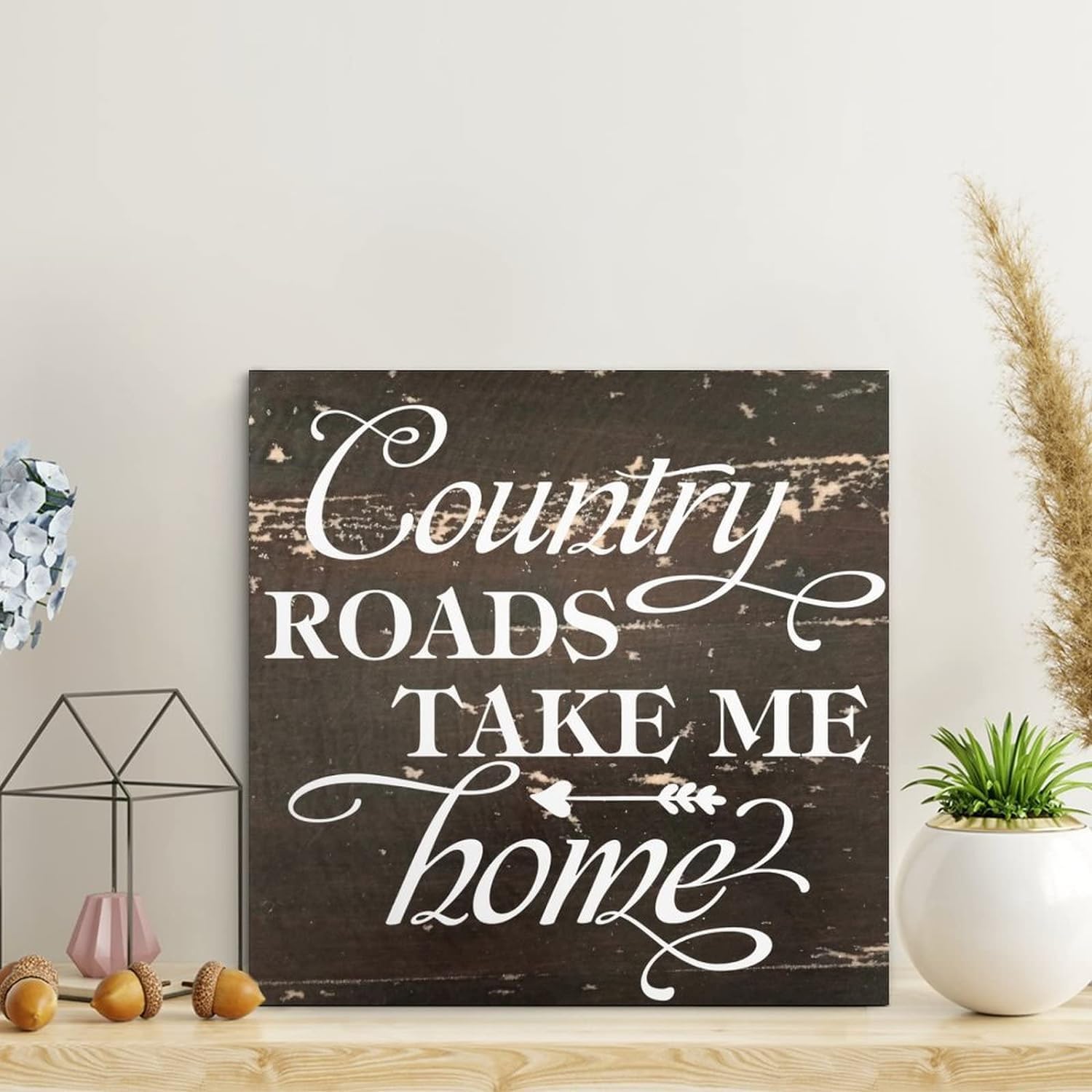 Wooden Signs for Home Country Roads Take Me Home Wood Signs Vintage ...