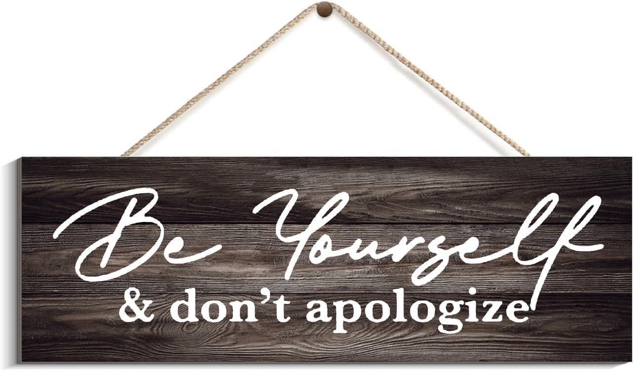 Wooden Signs For Home Decor Bathroom Be Yourself Sign Png And Dont ...