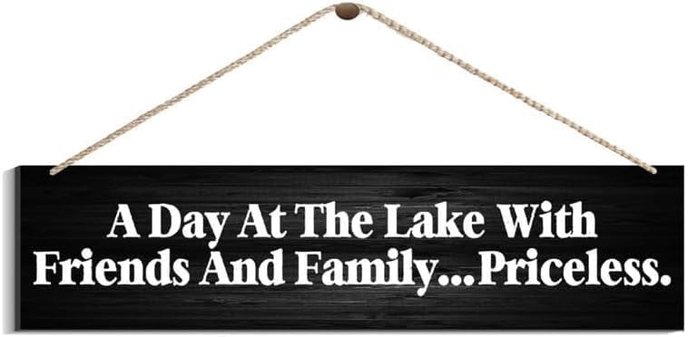 Wooden Signs For Home Decor Funny A Day At The Lake With Friends ...